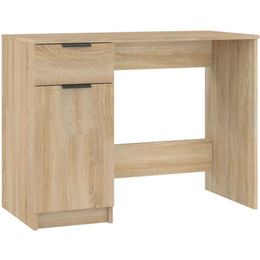 vidaXL - Schreibtisch Sonoma-Eiche 100x50x75 cm Holzwerkstoff