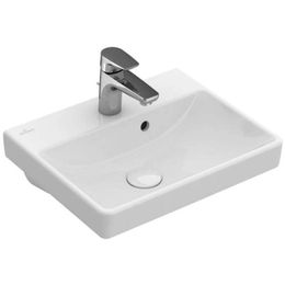 Villeroy & Boch Villeroy&boch - Avento - Handwaschbecken 45x37 cm, mit Überlauf, mit Hahnloch, CeramicPlus, Alpinweß 735845R1