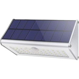 1100 Lm 46 led 4500 mAh, Solar-Wandleuchte für den Außenbereich, Gehäuse aus Aluminiumlegierung, Bewegungssensor, kabelloses wasserdichtes