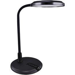 Licht-Erlebnisse Led Schreibtischlampe dimmbar Touch Funktion Farbwechsel 4000 k 780 lm 40 cm Schwarz Modern