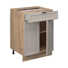 VICCO - Schubunterschrank Fame-Line, GrauBeige, 60 cm mit Schublade, ohne Arbeitsplatte