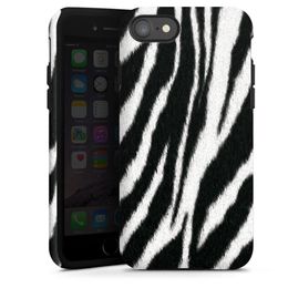 DeinDesign iPhone 8 Handy Panzer Handyh&uuml;lle robuste Outdoor H&uuml;lle Schutzh&uuml;lle matt Muster Zebra Fur Tough Case