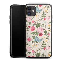 DeinDesign iPhone 11 Handy Premium Silikon H&uuml;lle Handyh&uuml;lle schwarz Case Ornament Flowers Vintage Silikon Premium Case
