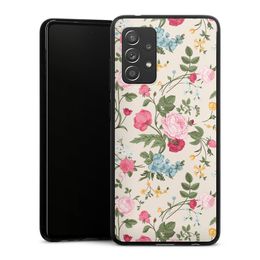 DeinDesign Galaxy A52s 5G Handy Silikon H&uuml;lle Case schwarz Handyh&uuml;lle Ornament Flowers Vintage