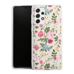 DeinDesign Galaxy A33 5G Handy Silikon H&uuml;lle Case transparent Handyh&uuml;lle Flowers Vintage Ornament Silikon Case