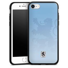 DeinDesign iPhone SE (2022) Handy Slim Case extra d&uuml;nn Silikon Handyh&uuml;lle schwarz H&uuml;lle Official Licensed Product Logo Tsv 1860 M&uuml;nchen Silikon Slim Case