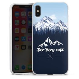 DeinDesign iPhone Xs Max Handy Silikon H&uuml;lle Case transparent Handyh&uuml;lle Wanderlust Sky Mountain Silikon Case