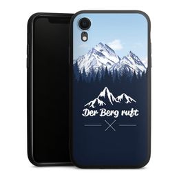 DeinDesign iPhone Xr Handy Premium Silikon H&uuml;lle Handyh&uuml;lle schwarz Case Wanderlust Sky Mountain Silikon Premium Case