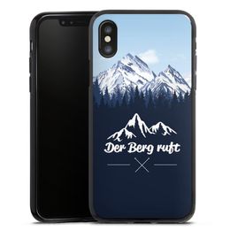 DeinDesign iPhone X Handy Silikon H&uuml;lle Case schwarz Handyh&uuml;lle Wanderlust Sky Mountain