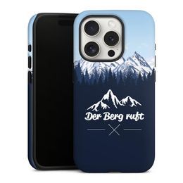 DeinDesign iPhone 15 Pro Handy Panzer Handyh&uuml;lle robuste Outdoor H&uuml;lle Schutzh&uuml;lle matt Wanderlust Sky Mountain Tough Case