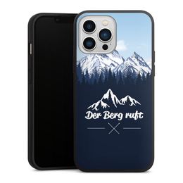 DeinDesign iPhone 13 Pro Max Handy Premium Silikon H&uuml;lle Handyh&uuml;lle schwarz Case Wanderlust Sky Mountain Silikon Premium Case