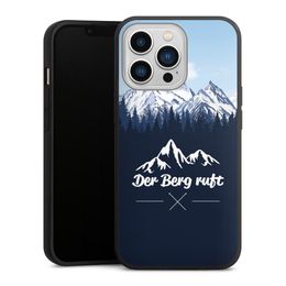 DeinDesign iPhone 13 Pro Handy Premium Silikon H&uuml;lle Handyh&uuml;lle schwarz Case Wanderlust Sky Mountain Silikon Premium Case