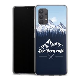 DeinDesign Galaxy A32 4G Handy Silikon H&uuml;lle Case transparent Handyh&uuml;lle Wanderlust Sky Mountain Silikon Case