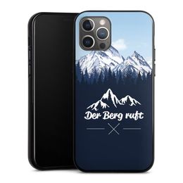 DeinDesign iPhone 12 Pro Handy Silikon H&uuml;lle Case schwarz Handyh&uuml;lle Wanderlust Sky Mountain