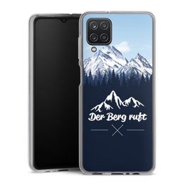 DeinDesign Galaxy A12 Handy Silikon H&uuml;lle Case transparent Handyh&uuml;lle Wanderlust Sky Mountain Silikon Case