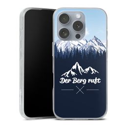 DeinDesign iPhone 16 Pro Handy Silikon H&uuml;lle Case transparent Handyh&uuml;lle Wanderlust Sky Mountain Silikon Case