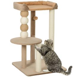 PawHut Kratzbaum 86 cm Katzenbaum mit Spielball für Katzen bis 7 kg Kaffee