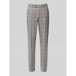 Carl Gross Slim Fit Anzughose mit Gitterkaro Modell 'Shiver-G'