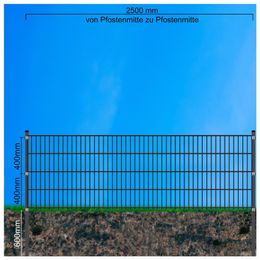 Fa-Bausysteme Doppelstabzaun Moosgrün 8-6-8 Plättchen 830 mm 12,5 m