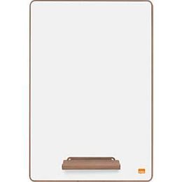 Mini-Whiteboard NOBO, Format A4, beidseitig nutzbar, magnethaftend, beschreibbar, abnehmbarer Ständer, Ablageschale, B 210 x T 5 x H 297 mm, weiß