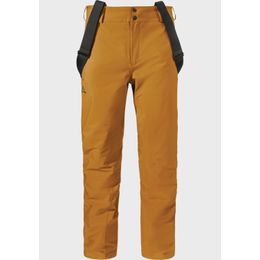 Schöffel Latzhose SCHÖFFEL "Ski Pants Weissach M" Gr. 46, Normalgrößen, gelb (5735, gelb), Herren, Oberstoff : 100% Polyester (Membran: Polyurethan) Futter : 100% Polyester Wattierung : 100% Polyester, Hosen