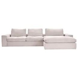 Ecksofa Alina "Sandy", grau (hellgrau gct 9), B:326cm T:180cm, Cord GCT (92% Polyester, 8% Nylon), Sofas, mit losen Sitz und Rückenkissen, in modernem Cordstoff