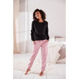 Vivance Longsweatshirt schwarz Gr. 32/34 für Damen. Rundhals und Stickerei. Bequem. Nachhaltig.