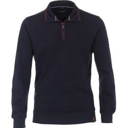 Sweatshirt Casamoda "Casamoda Sweatshirt uni", Herren, Gr. M, blau (dunkelblau), 70% Baumwolle, 30% Polyester, Sweatshirts