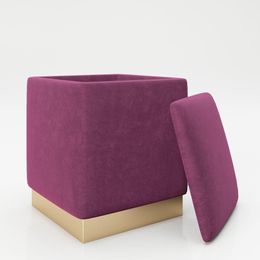 Playboy eckiger Pouf BETTY Lila