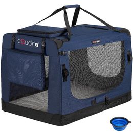 Casaria Cadoca® Tiertransportbox XXXL 101x69x70cm navyblau