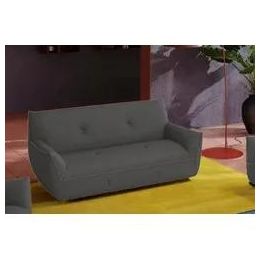 2,5-Sitzer Egoitaliano "Yuki, extravagantes Design und höchster Sitzkomfort, tolle Details", schwarz (cervia, grau), B:200cm H:85cm T:90cm, Microfaser BOUNCE (80% Polyamid, 20% Elastan), Sofas, Solitärmöbel, mit bioelasatische MIcrofaser BOUNCE bezogen