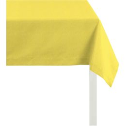 Tischdecke Apelt "ALASKA, LOFT STYLE, Rips Uni" Gr. 3, gelb, Ø:170cm, Polyester, Baumwolle, Tischdecken