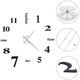 vidaXL - 3D-Wanduhr Modernes Design 100 cm xxl Schwarz