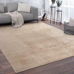 Teppich, Kurzflor-Teppich Für Wohnzimmer, Weich, Super Soft, Waschbar, In Beige 100x200 cm - Paco Home