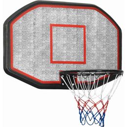 vidaXL - Basketballkorb Schwarz 109x71x3 cm Polyethylen