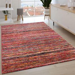 Teppich Wohnzimmer Kurzflor Ethno Design Geometrisches Muster Rauten Motiv 120x170 cm, Bunt - Paco Home