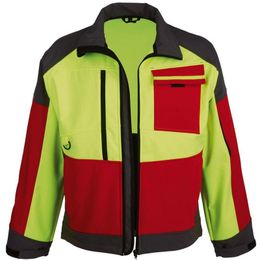 Watex - neutrale Produktlinie Softshelljacke Forest Jack Gr. s leuchtgelb-rot grau