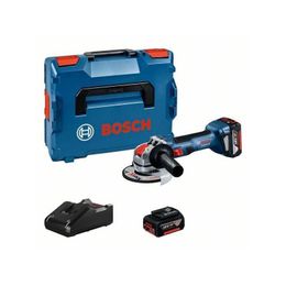 Bosch - 06019H9105 Akku-Winkelschleifer gwx 18V-7 Professional (Beinhaltet 2 Batterien + Ladegerät)