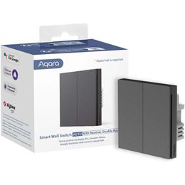 Aqua Aqara Smart Wall Switch H1 (mit zero, Doppelwippe) - Grau