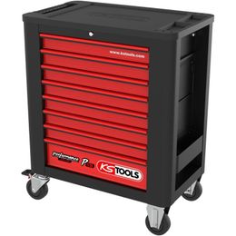 KSTools Ks Tools Werkstattwagen PERFORMANCEplus P15 schwarz/rot, mit 8 Schubladen