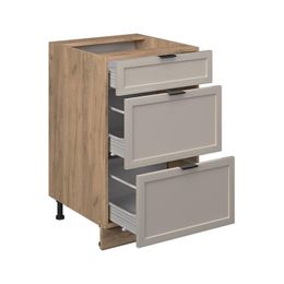 VICCO - Küchenunterschrank Fame-Line, GrauBeige, 50 cm ohne Arbeitsplatte