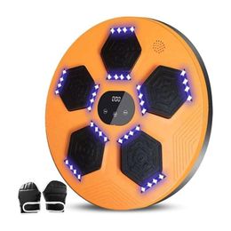 Bluetooth Musik Boxen Maschine, Elektronische Boxmaschine, Indoor Boxgerät mit Musik, Wand Elektronische Music Boxing Training Machine mit Beleuchtung