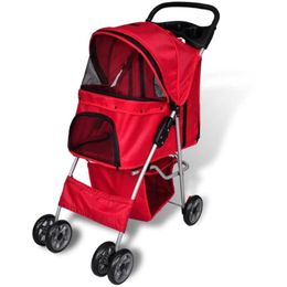 Hundewagen Hundebuggy Rot - Gbly