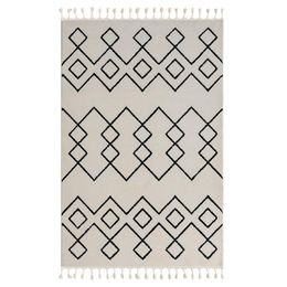 MyFlair Teppich Moroccan Heaven, 160 cm x 230 cm, Farbe weiß, rechteckig, Florhöhe 19mm