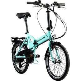 Zündapp Zündapp Z101 20 Zoll Elektro Klapprad für Erwachsene 150 - 180 cm 6 Gang E Klappfahrrad E Bike Faltrad Pedelec StVZO