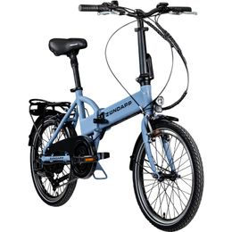 Zündapp Zündapp Z101 20 Zoll Elektro Klapprad für Erwachsene 150 - 180 cm 6 Gang E Klappfahrrad E Bike Faltrad Pedelec StVZO