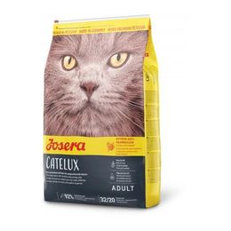 AKTION Josera Catelux Trockenfutter für Katzen 10 kg + Nassfutter Multipack Filet gratis