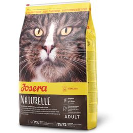 AKTION Josera Naturelle Trockenfutter für Katzen 10 kg + Nassfutter Multipack Filet gratis