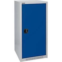 Schäfer Shop Schäfer Shop Genius Flügeltürschrank FS, 3 OH, abschließbar, 2 Fachböden, bis 250 kg, Stahl, weißaluminium RAL 9006/enzianblau RAL 5010