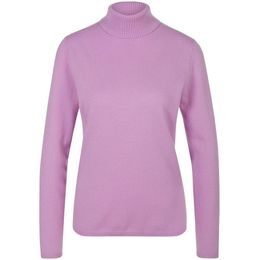 Peter Hahn - Rollkragen-Pullover aus Schurwolle und Kaschmir, lila, Gr. 44 / L - Schurwolle